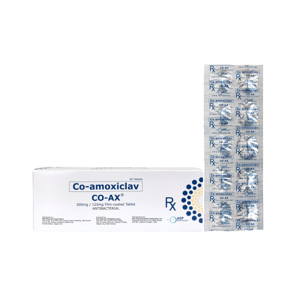CO-AX Co-Amoxiclav 625mg Film-Coated Tablet 60's price in the ...